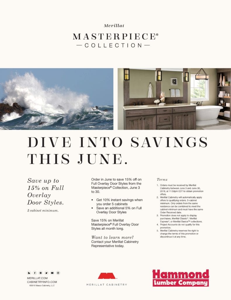Merillat Masterpiece Collection Promotion - Hammond Lumber Company