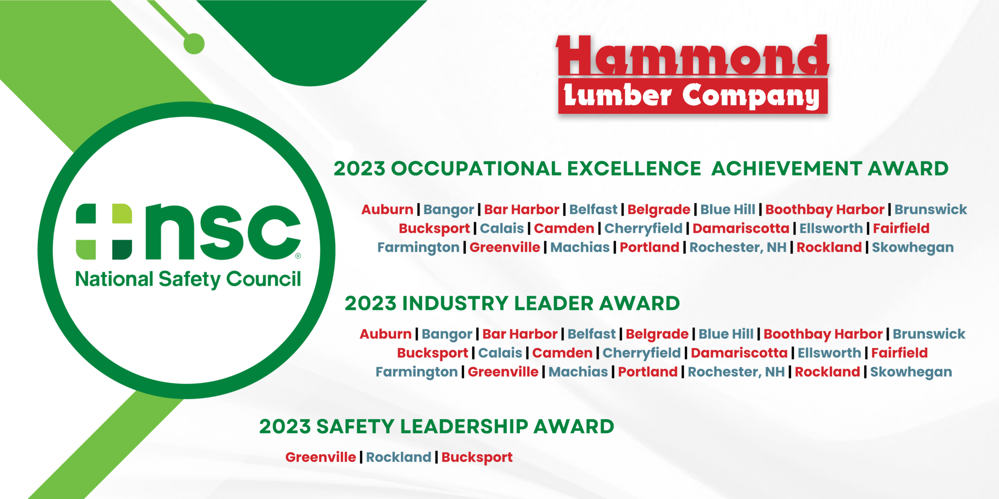 Celebrating Safety Achievements: Hammond Lumber Company’s Recognition from the National Safety ...